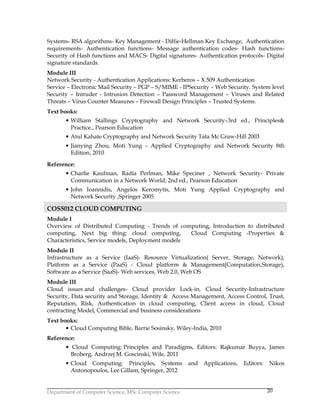 Kerala university m.sc. computer science syllabus | PDF