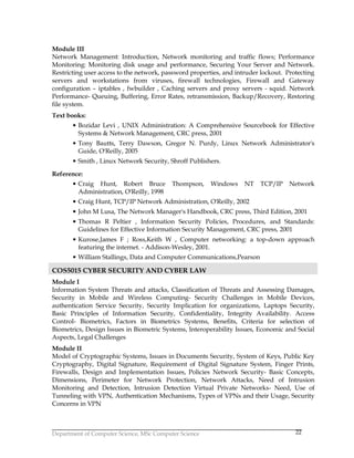 Kerala university m.sc. computer science syllabus | PDF