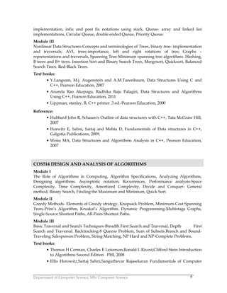 Kerala university m.sc. computer science syllabus | PDF