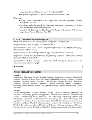 Kerala university m.sc. computer science syllabus | PDF