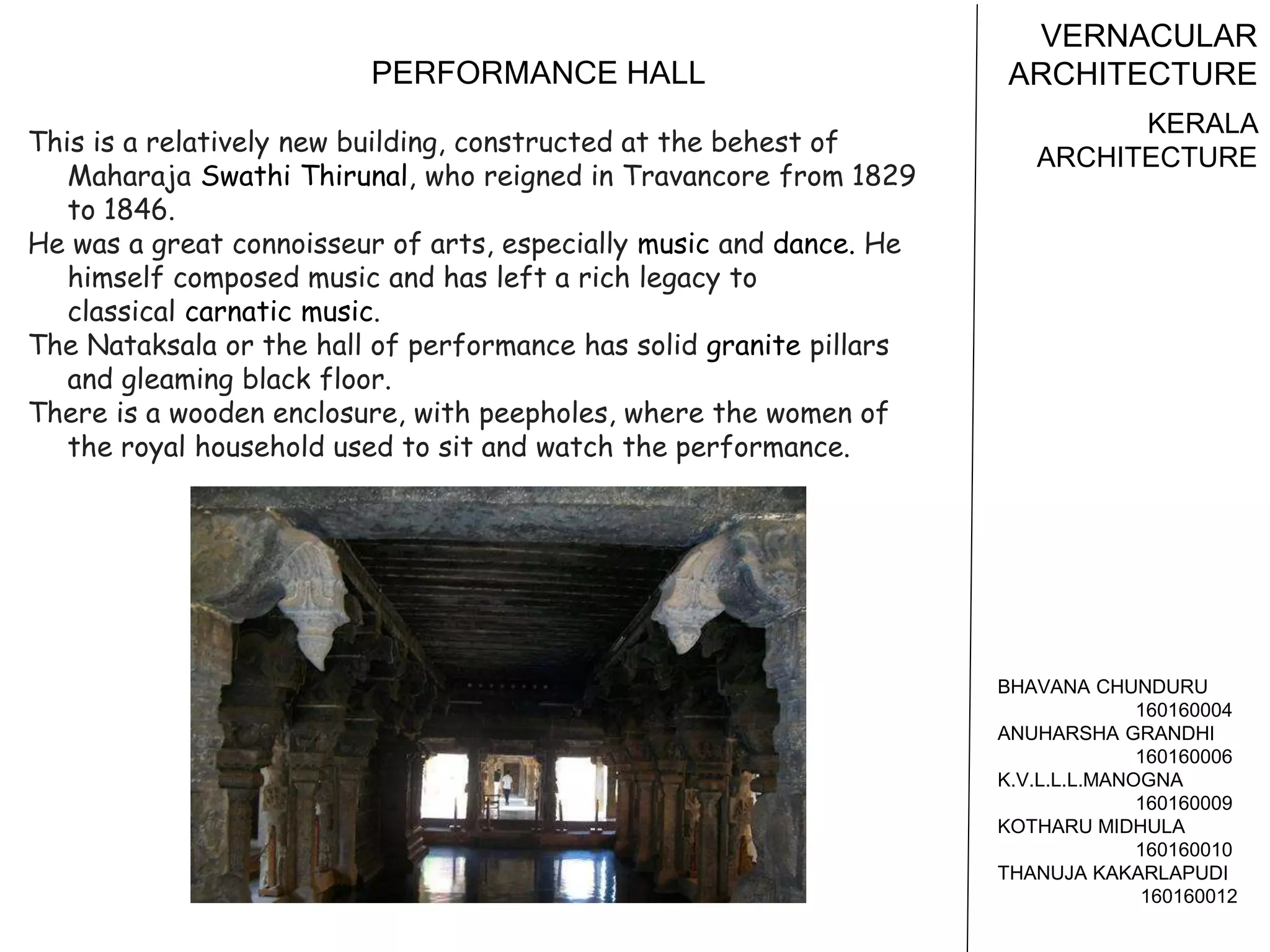 Kerala vernacular architecture | PPTX