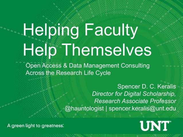 Helping Faculty Help Themselves: Open Access and Data Management ...