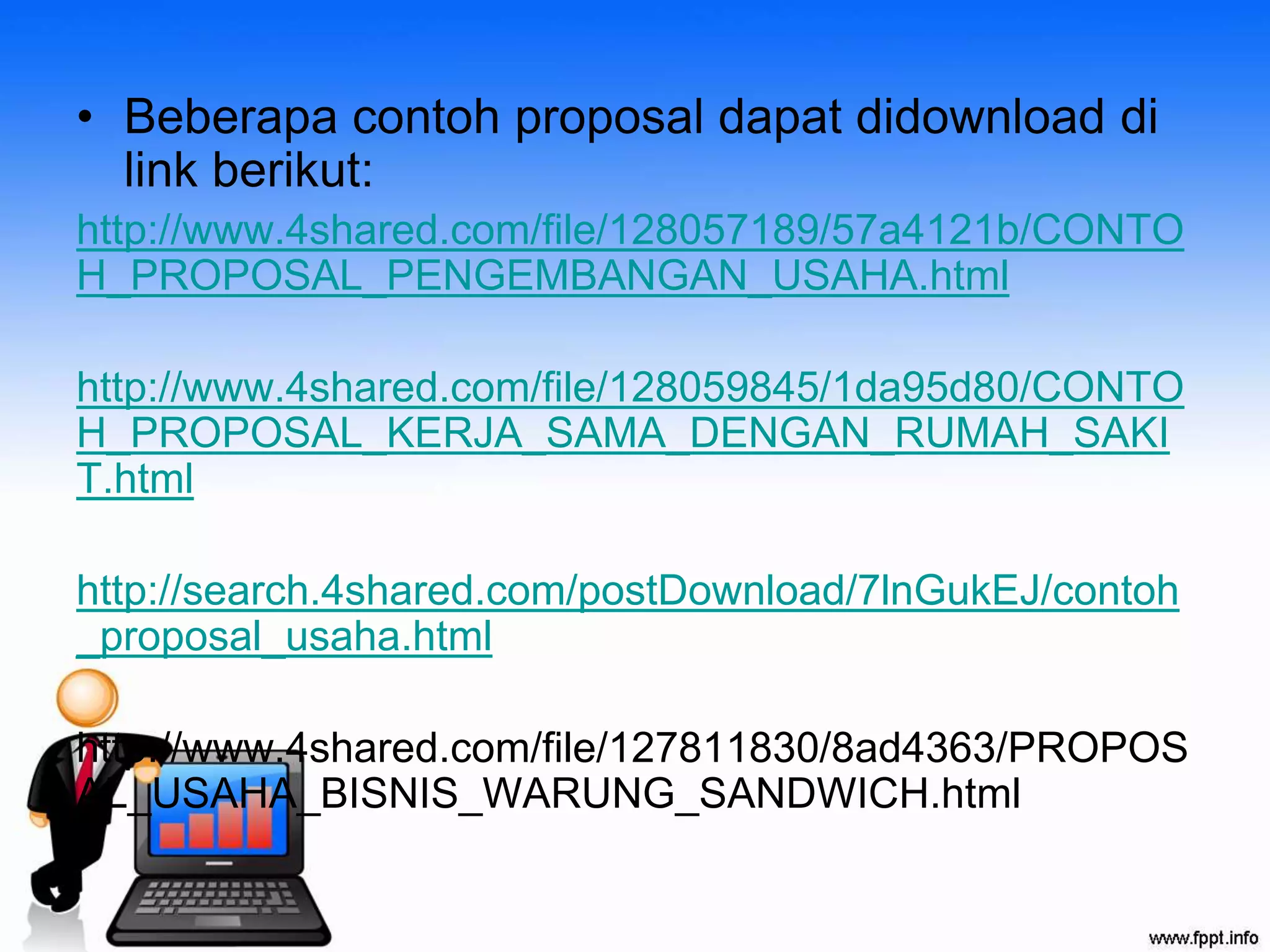 kerangka proposal kerjasama usaha | PPTX