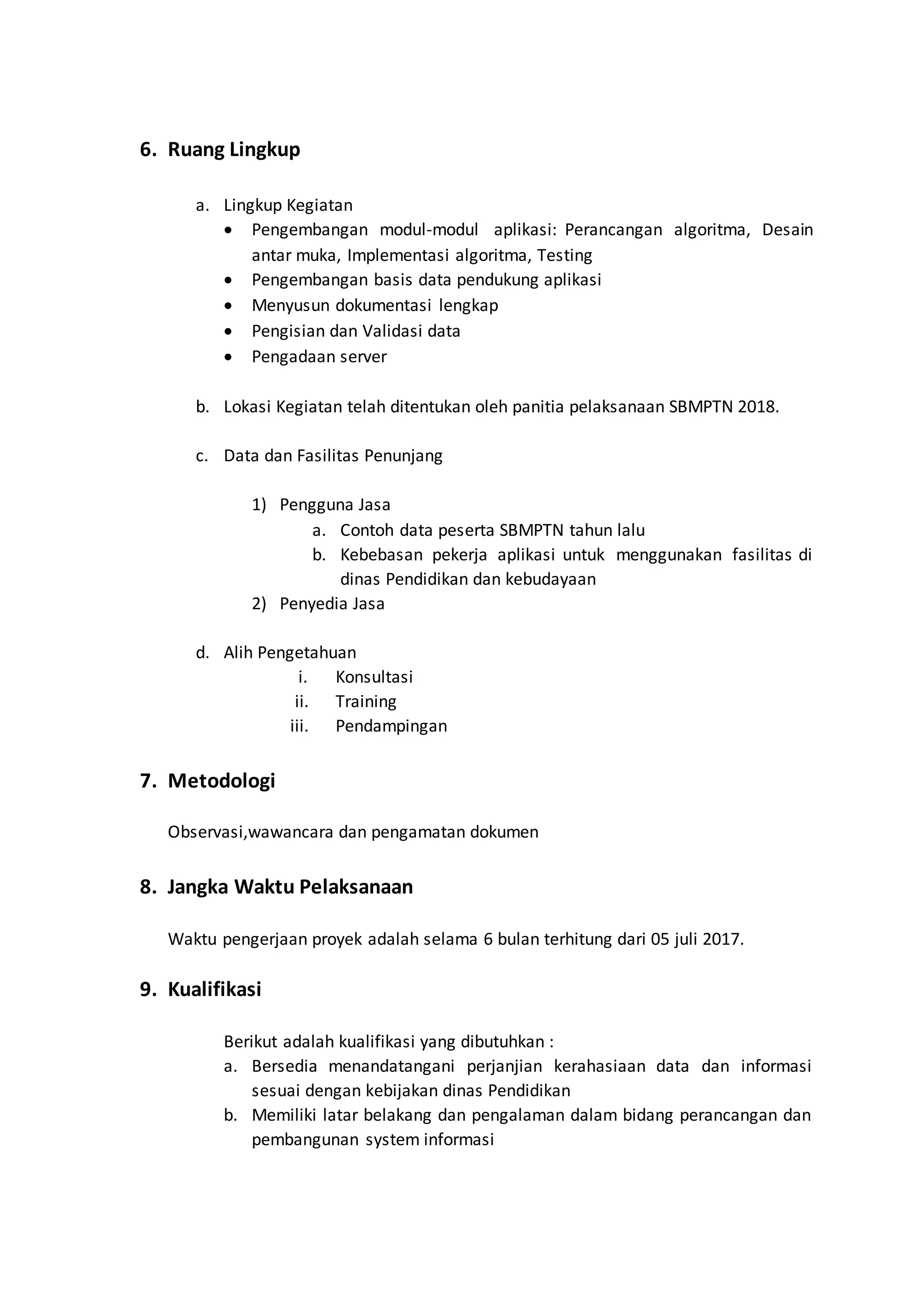 Kerangka acuan kerja | DOCX