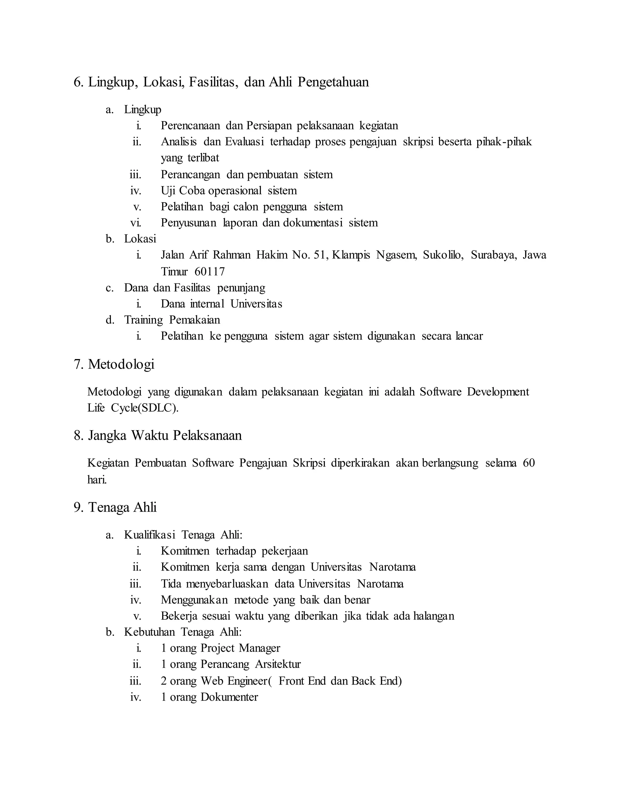 Kerangka acuan kerja | DOCX