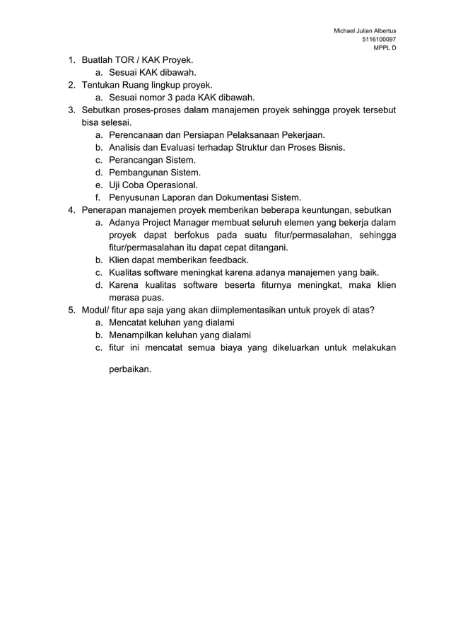 Kerangka acuan kerja | PDF