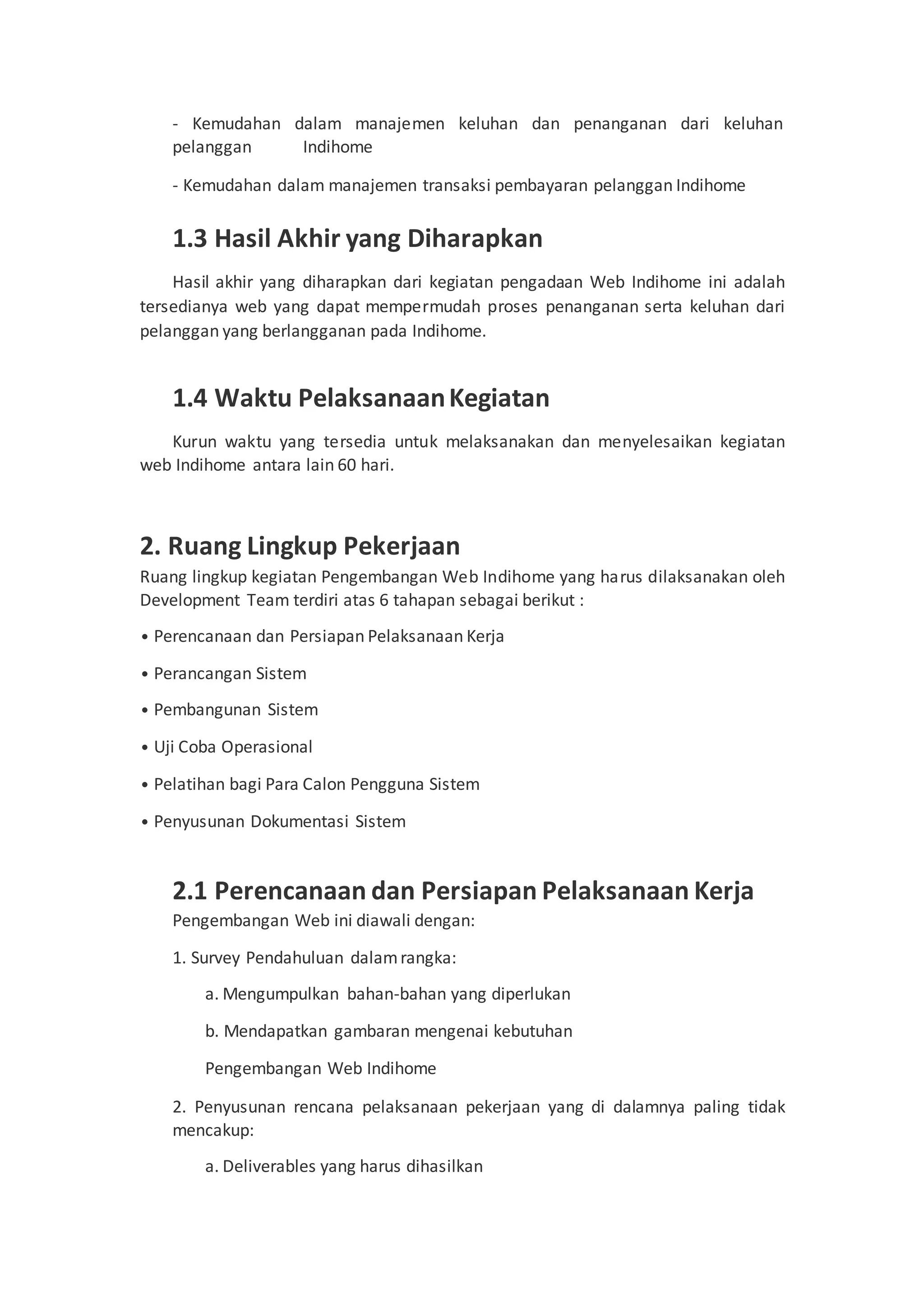 Kerangka Acuan Kerja | DOCX