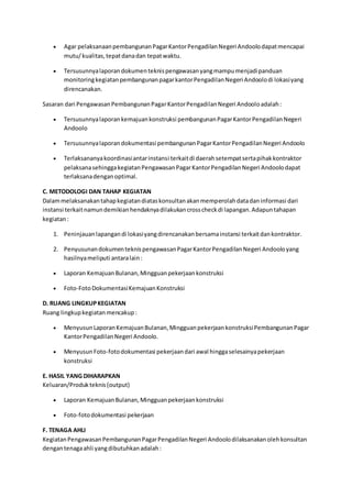 Kerangka acuan kerja pagar kantor | DOCX