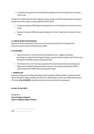 Kerangka acuan kerja pagar kantor | DOCX