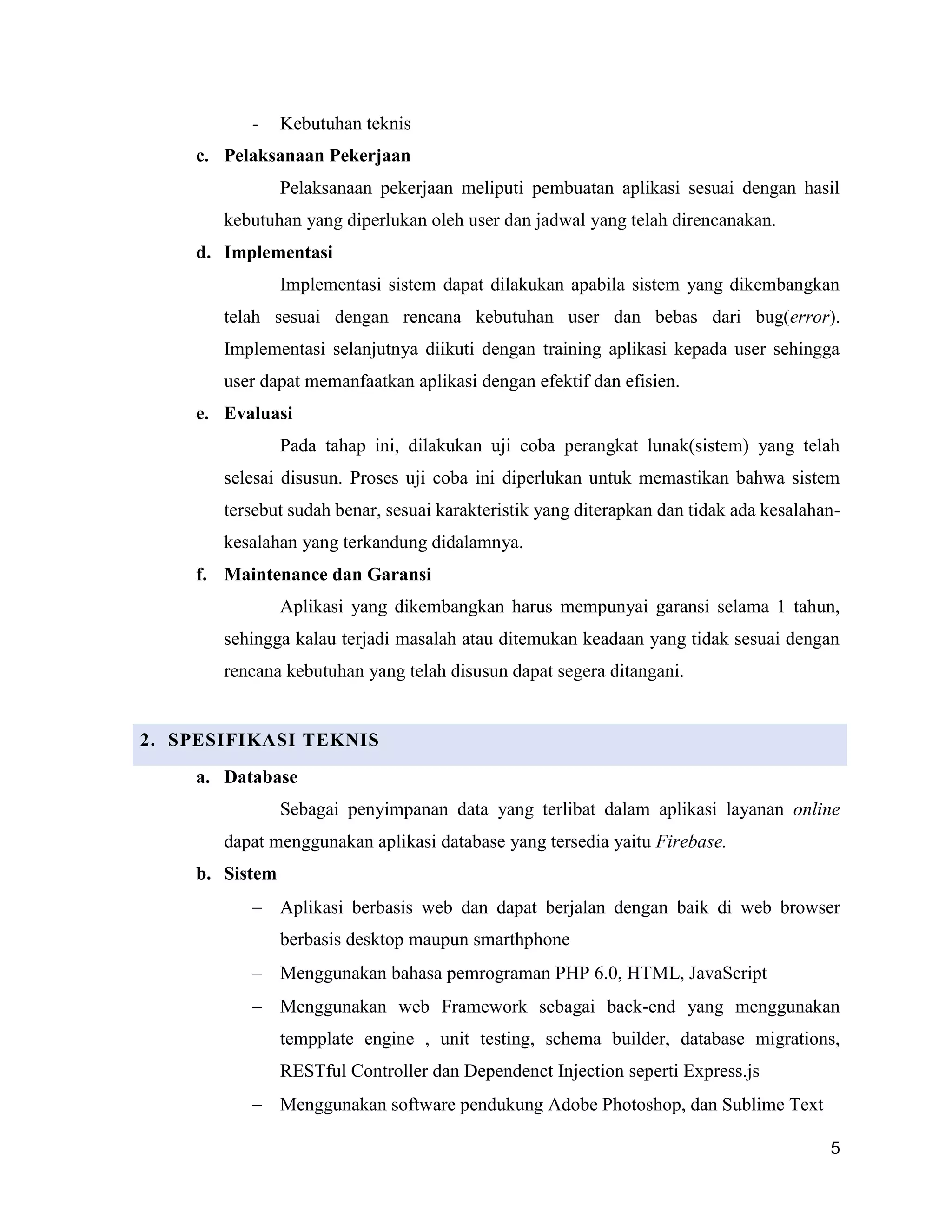 Kerangka Acuan Kerja | PDF