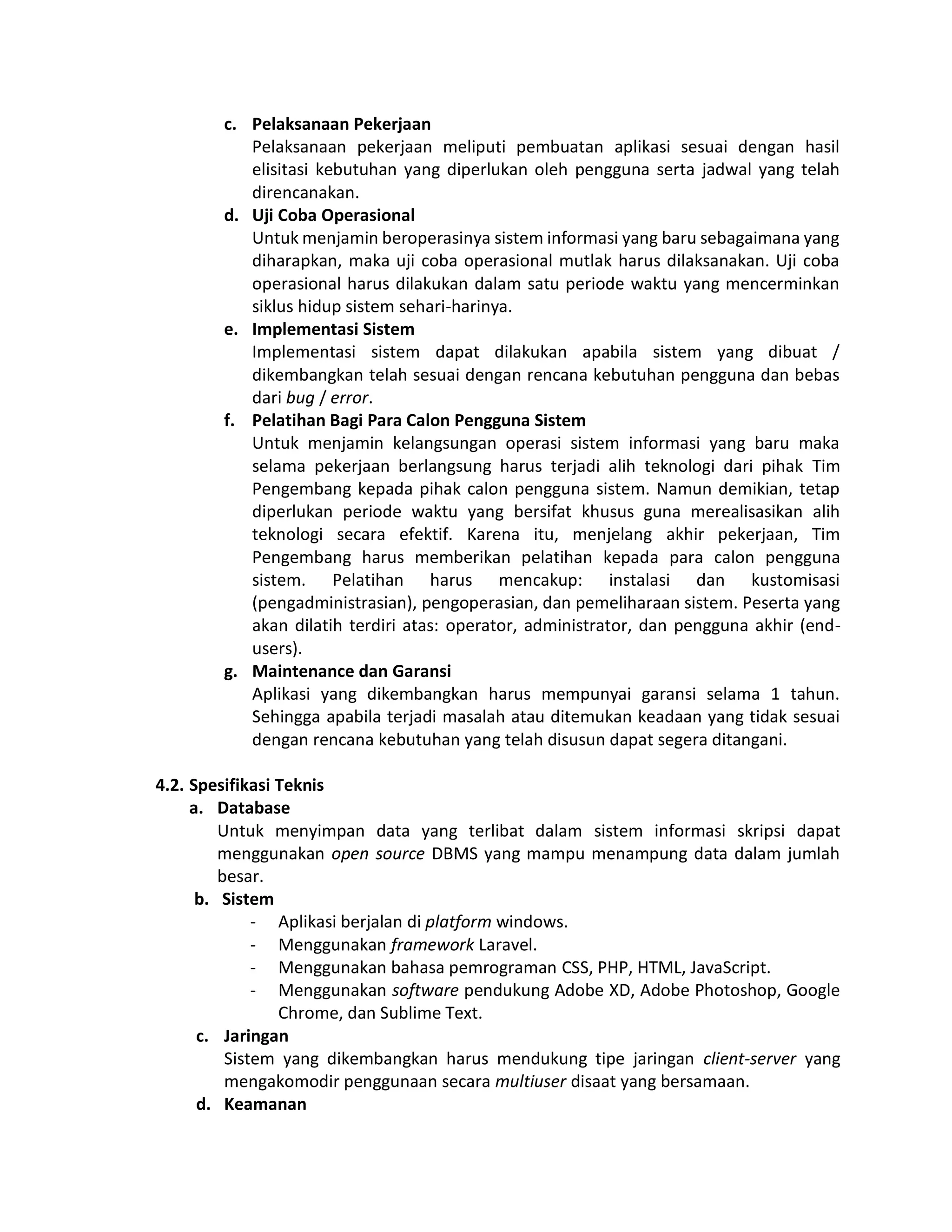TUGAS 3 - Kerangka Acuan Kerja Sistem Informasi Skripsi | PDF
