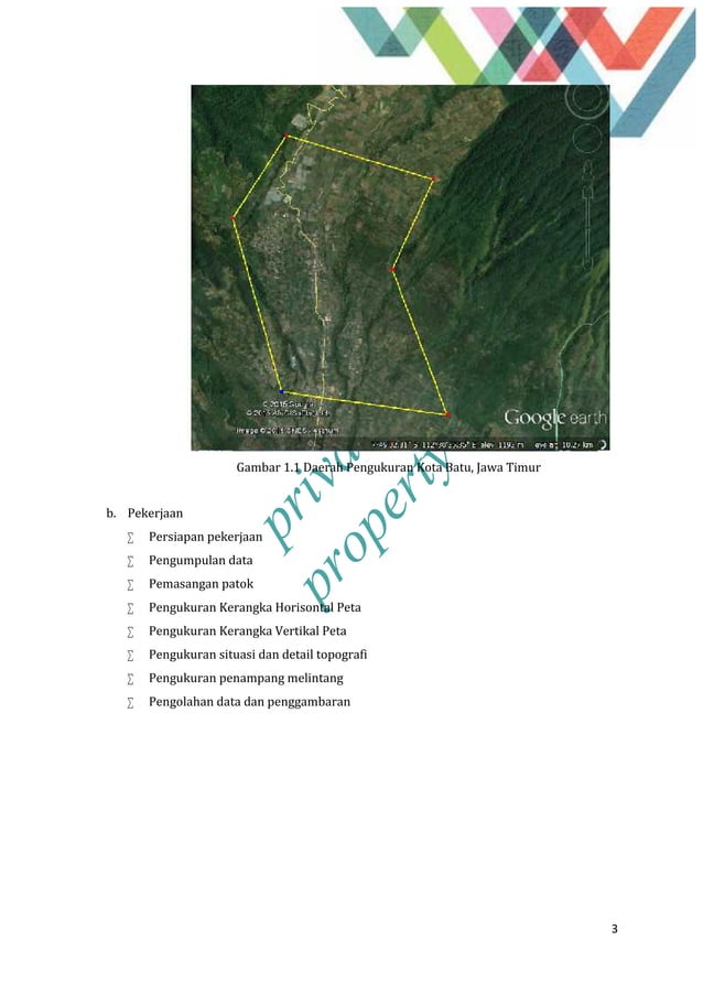 Kerangka acuan kerja survey pemetaan topografi | PDF