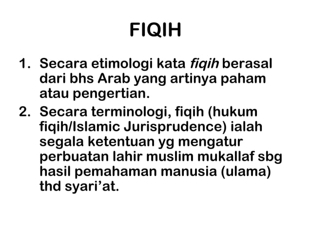 Kerangka ajaran islam | PPT