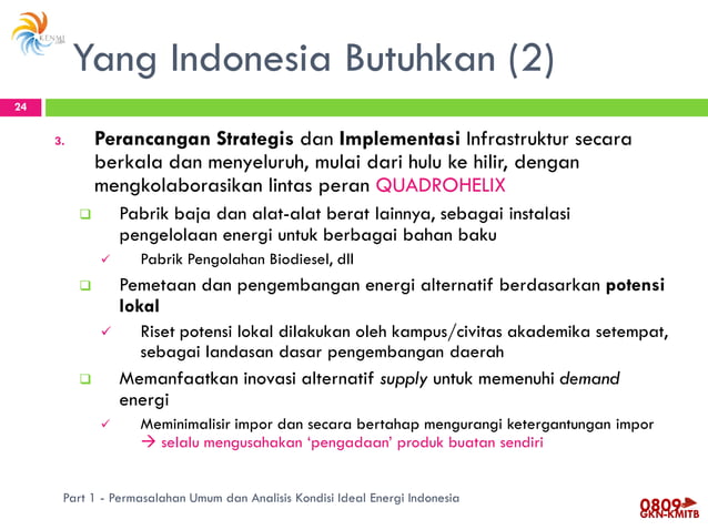 Kerangka Energi KM ITB 0809 | PPT