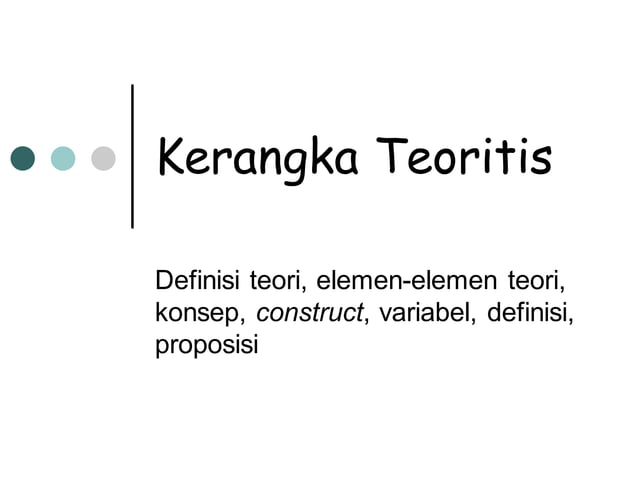 Kerangka teoritis | DOC