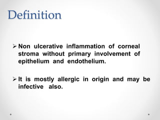 Disciform Keratitis Vs Interstitial Keratitis