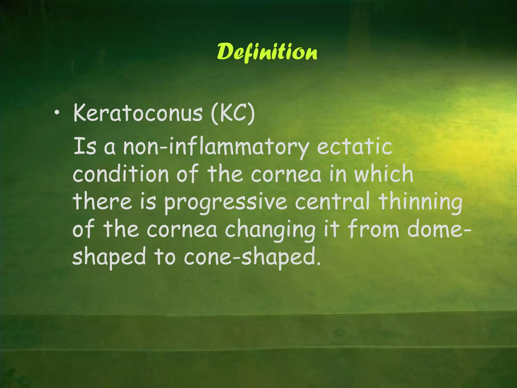 Keratoconus Ppt Eye And Vision Conditions Diseases And Conditions
