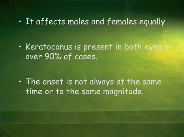 Keratoconus | PPT | Eye and Vision Conditions | Diseases and Conditions