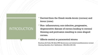 KERATOCONUS- CLINICAL TOPIC PRESENTATION | PPTX