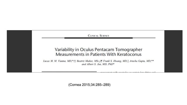 Keratoconus a case of asymmetric keratoconus and management protocol | PPT
