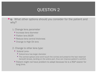 Contact lens for Keratoconus case study | PPT