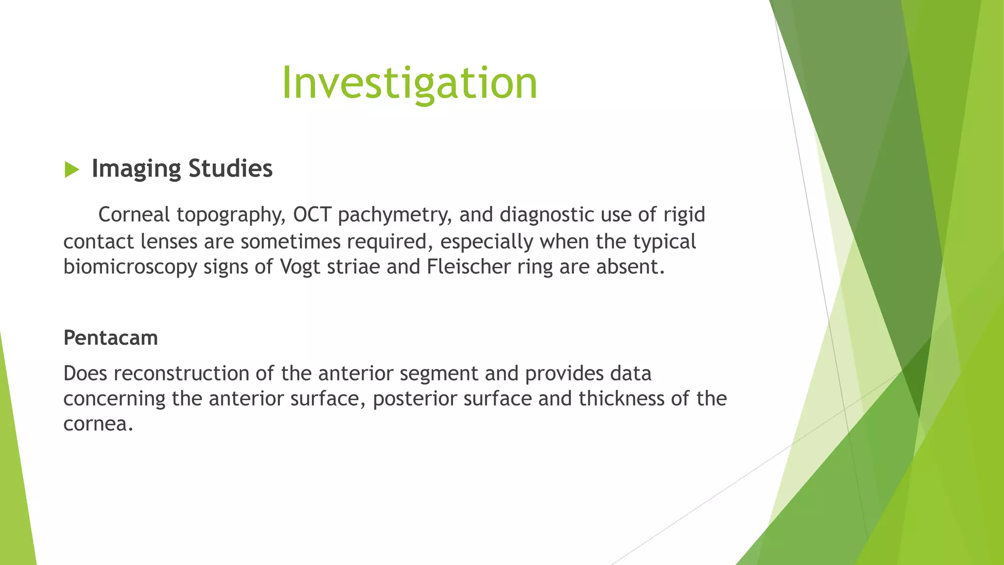 Keratoconus ,diagnosis and treatment | PPTX