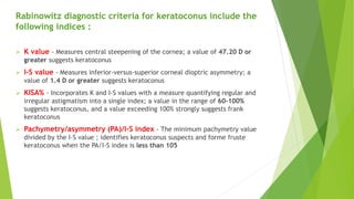 Keratoconus ,diagnosis and treatment | PPTX