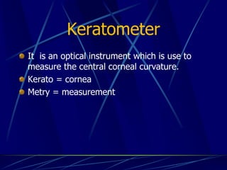 Keratometer | PPTX
