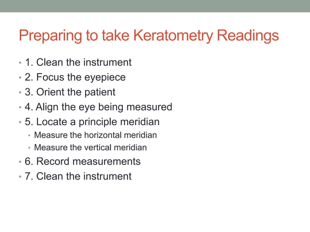 Keratometry | PPTX | Eye and Vision Conditions | Diseases and Conditions
