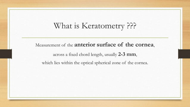 Keratometry | PPTX