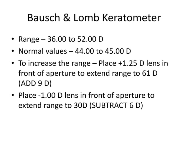 keratometry.pptx | Eye and Vision Conditions | Diseases and Conditions