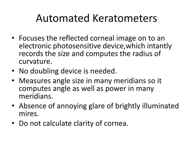 keratometry.pptx | Eye and Vision Conditions | Diseases and Conditions