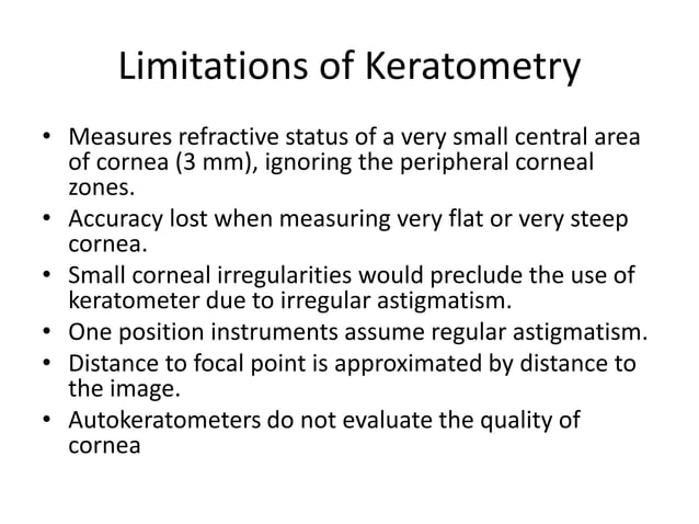 keratometry.pptx | Eye and Vision Conditions | Diseases and Conditions