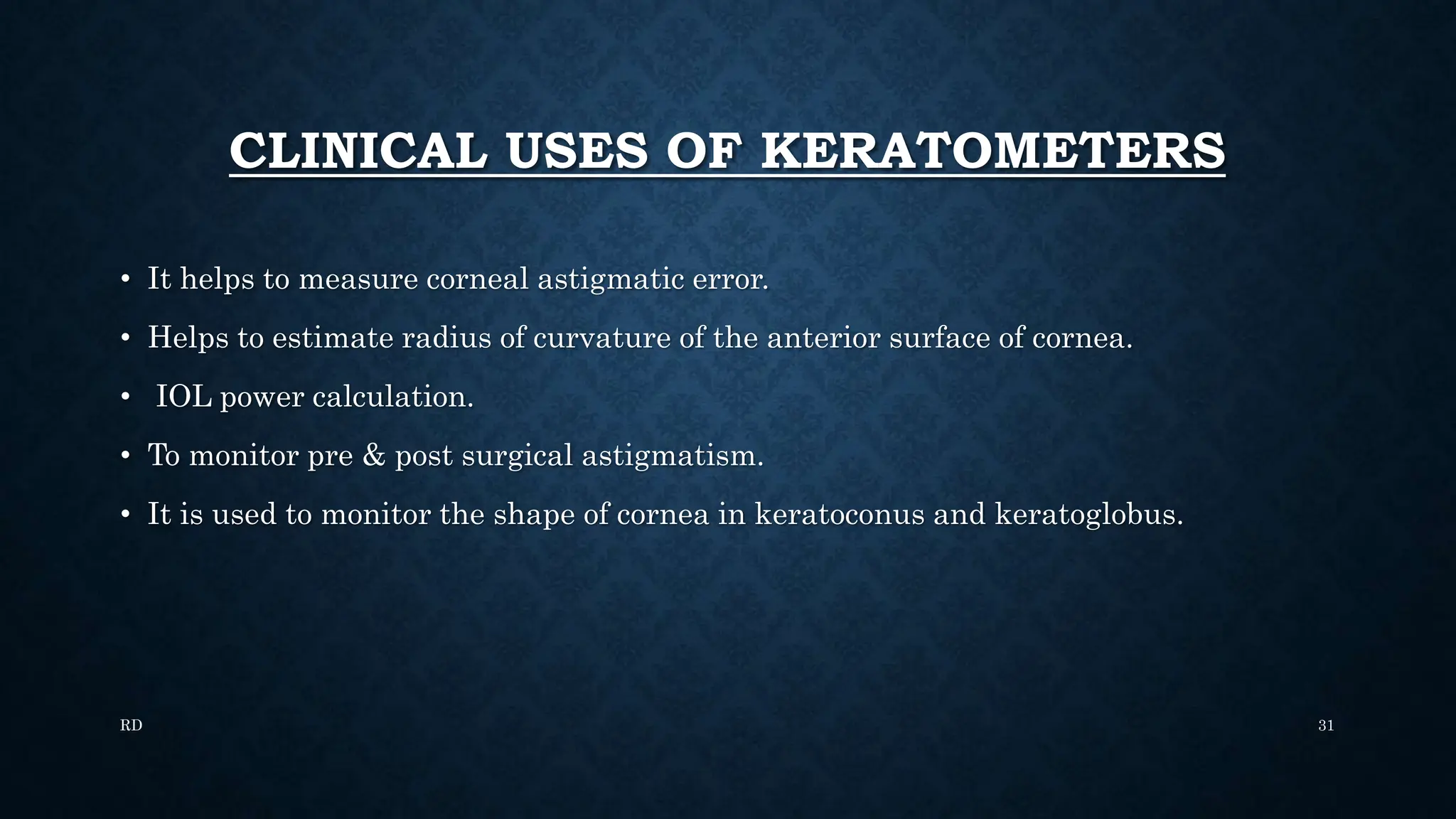 Extended keratometer and keratometry procedure | PPTX
