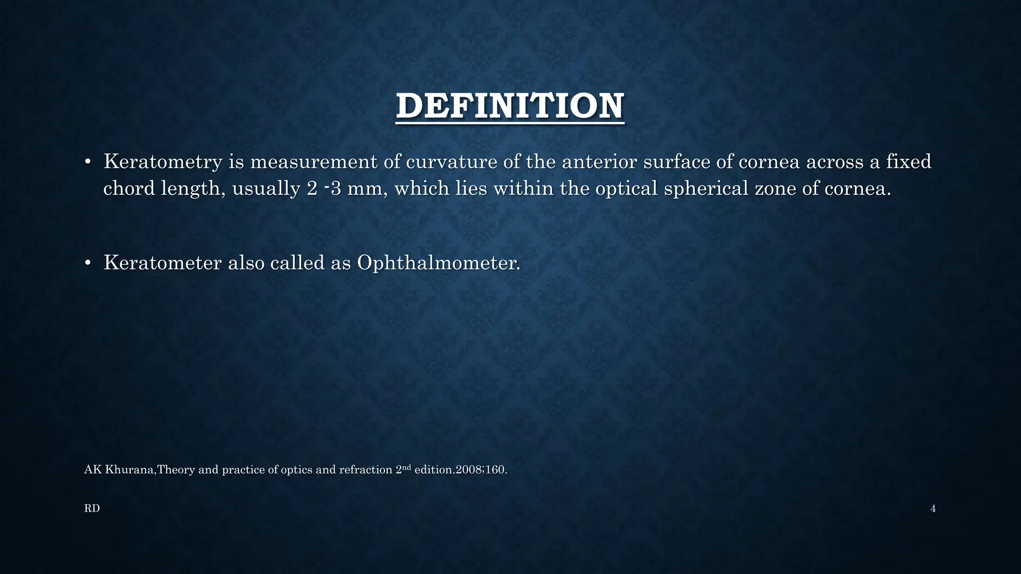 Extended keratometer and keratometry procedure | PPTX