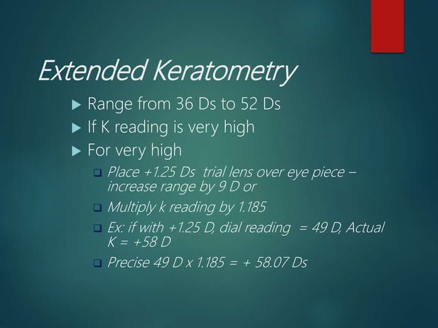Keratometry and Dynamic Retinoscopy | PPTX