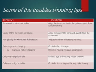 Keratometry and Dynamic Retinoscopy | PPTX