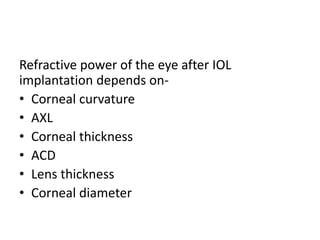 KERATOMETRY AND IOL POWER CALCULATION-1.pptx