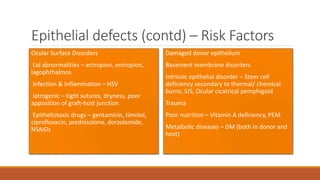 Keratoplasty associated complications | PPTX