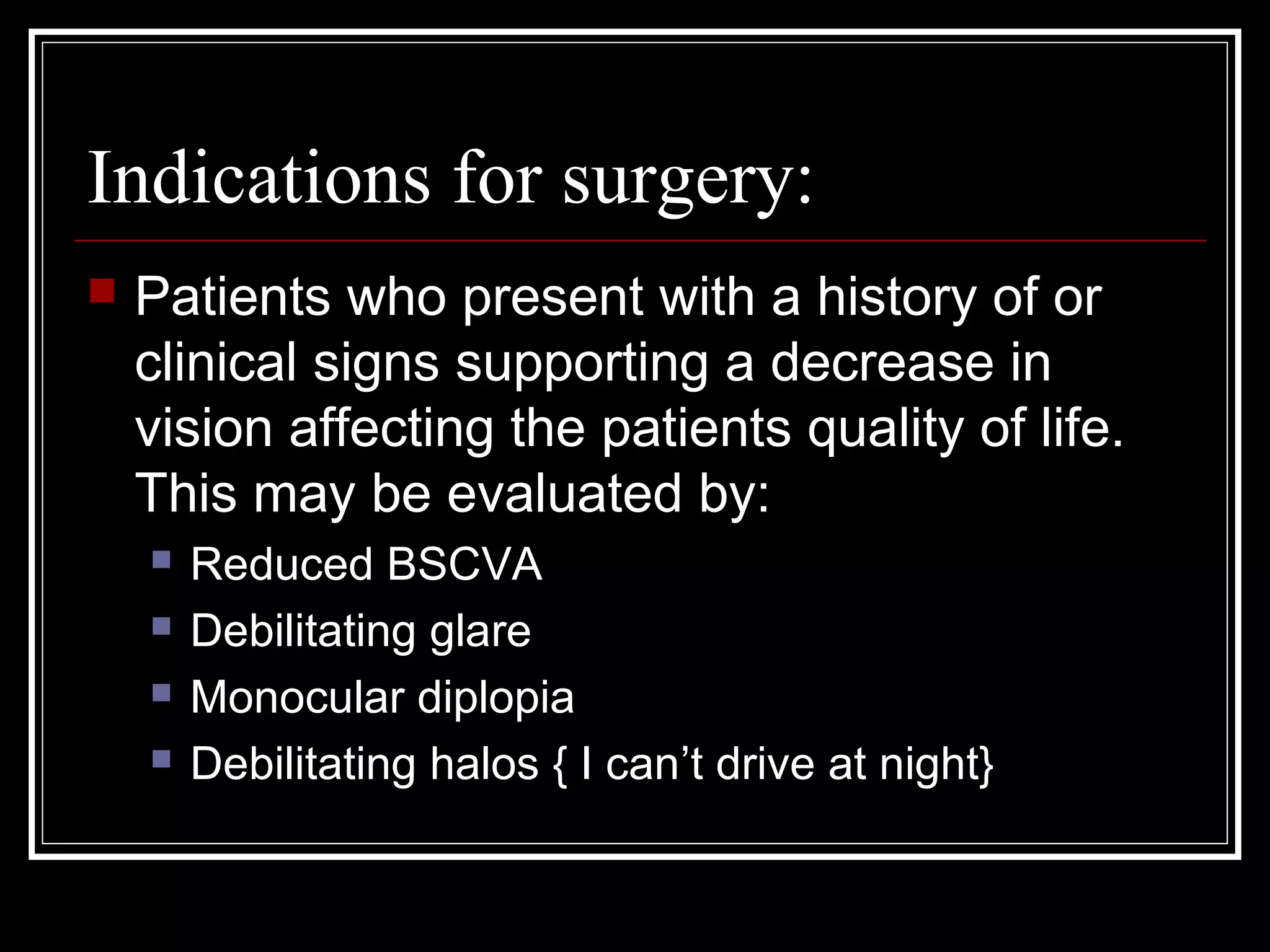 Michael Duplessie -Keratorefractive & lenticular surgery | PPT