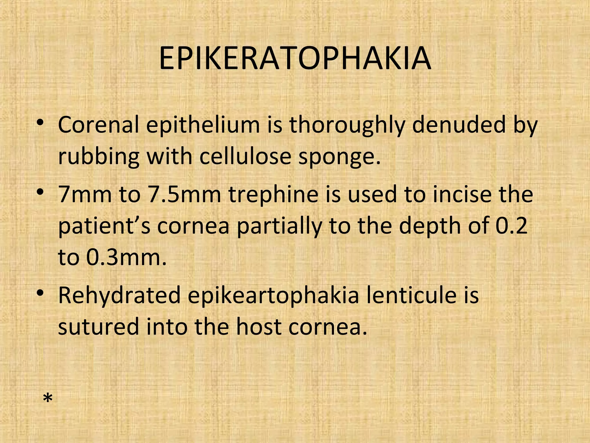 Keratorefractive surgeries | PPT