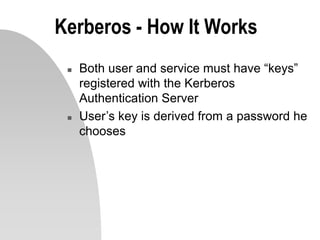 kerb.ppt | Operating Systems | Computer Software and Applications