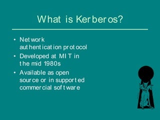 Kerberos | PPT