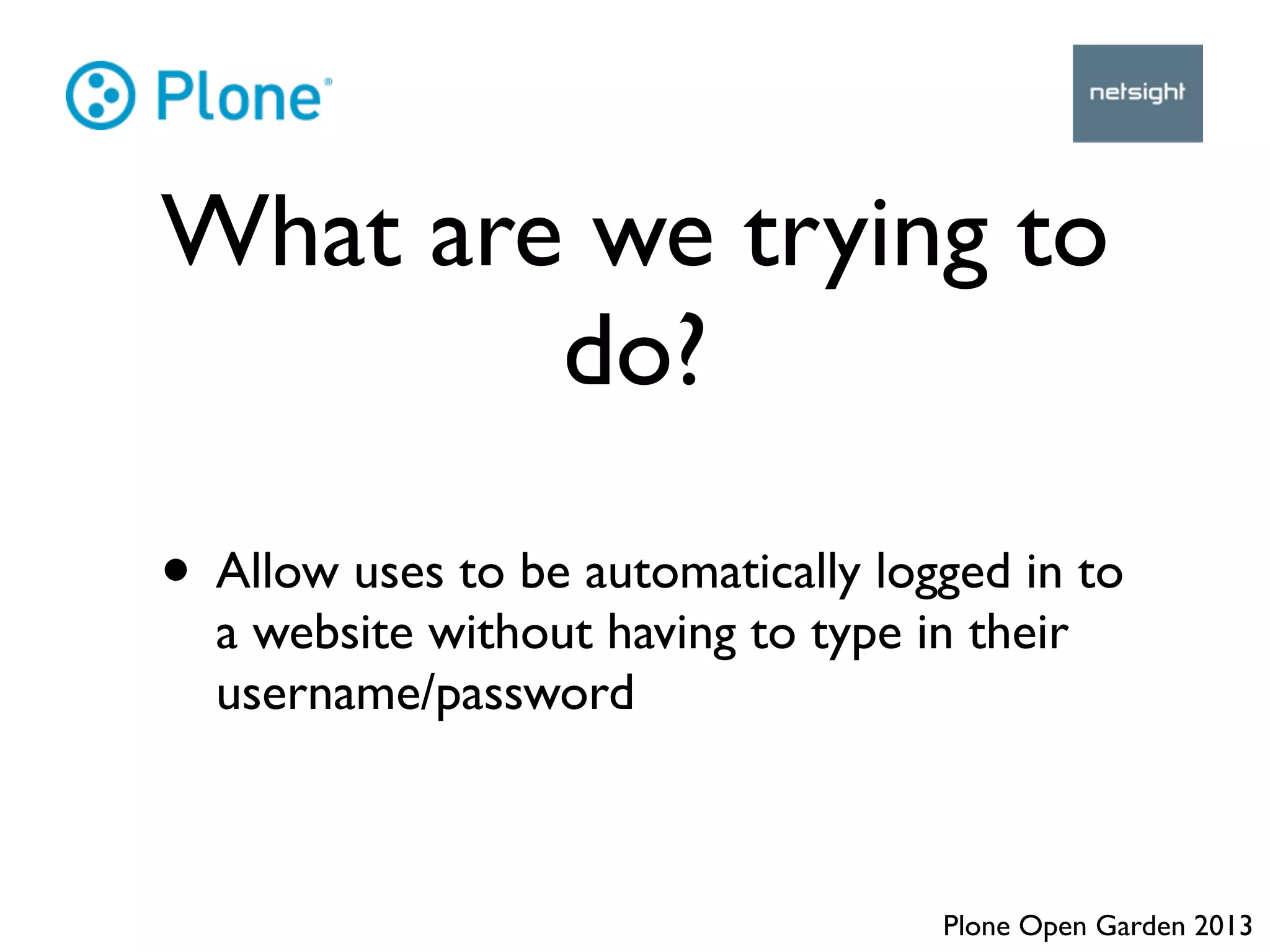 Plone and Single-Sign On - Active Directory and the Holy Grail | PDF