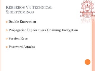 Presentation of Kerberos as per ECE scheme | PPT