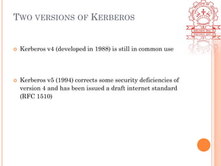 Presentation of Kerberos as per ECE scheme | PPT