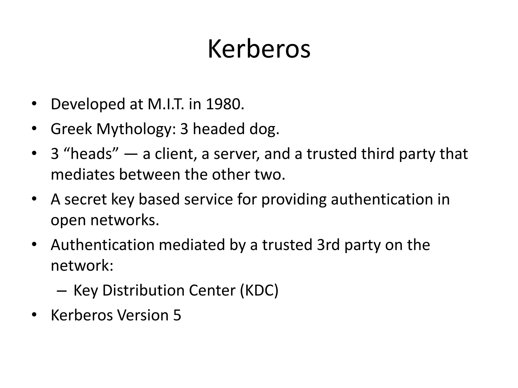 Kerberos Authentication Process In Windows Ppt