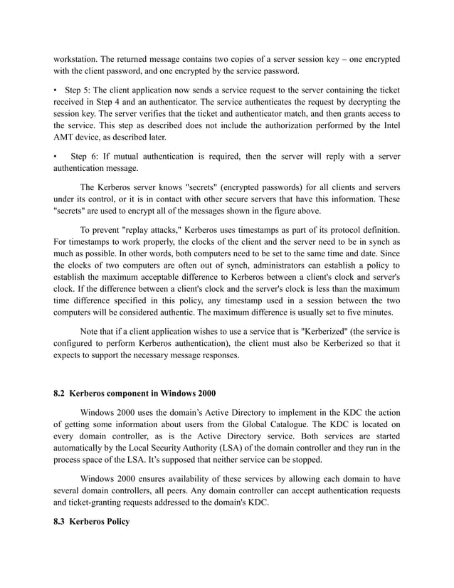 Kerberos case study | RTF | Operating Systems | Computer Software and Applications