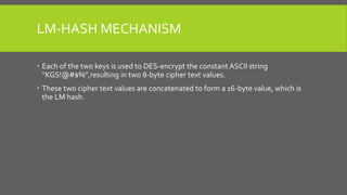 Kerberos, NTLM and LM-Hash | PPT