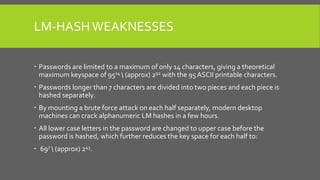 Kerberos, NTLM and LM-Hash | PPT